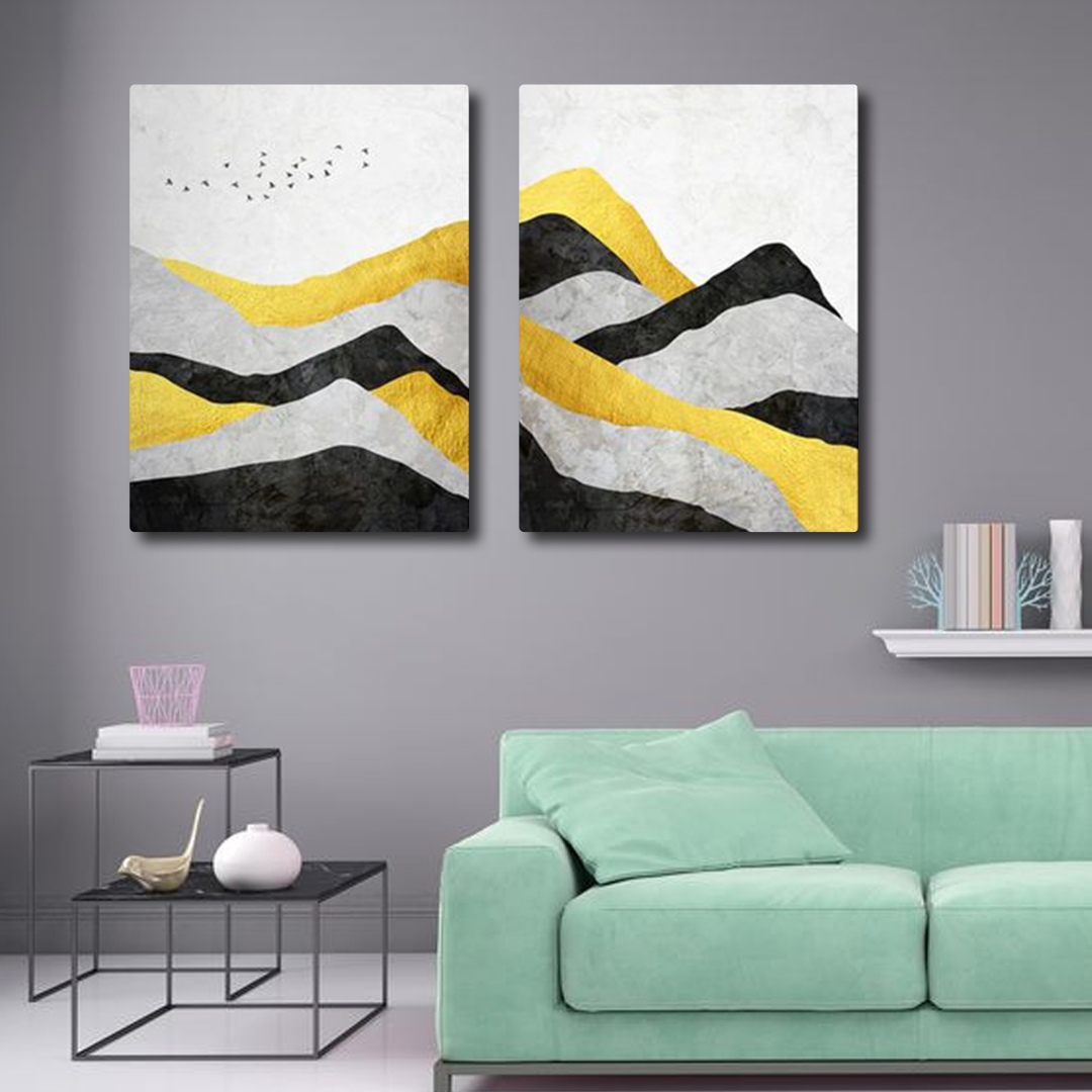 Modern Abstract Canvas (2panel) | Wall Art — Portray | Improve Your Space