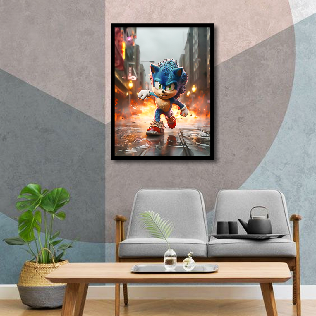 Sonic the Hedgehog Canvas Frames | Wall Art — Portray | Improve Your Space